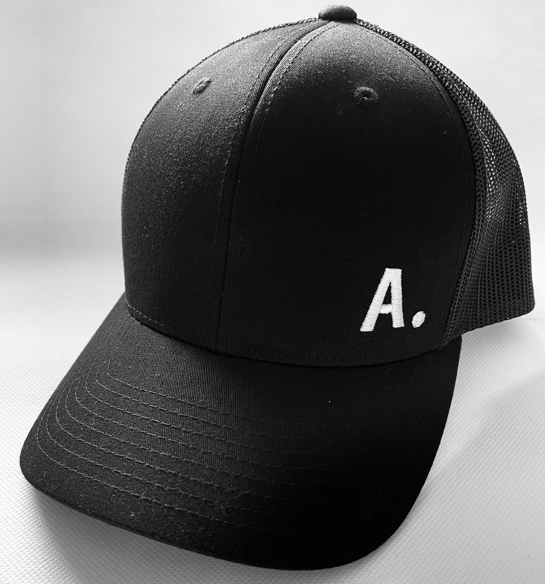 Black Letterman Cap – www.atelieraclothing.co.uk